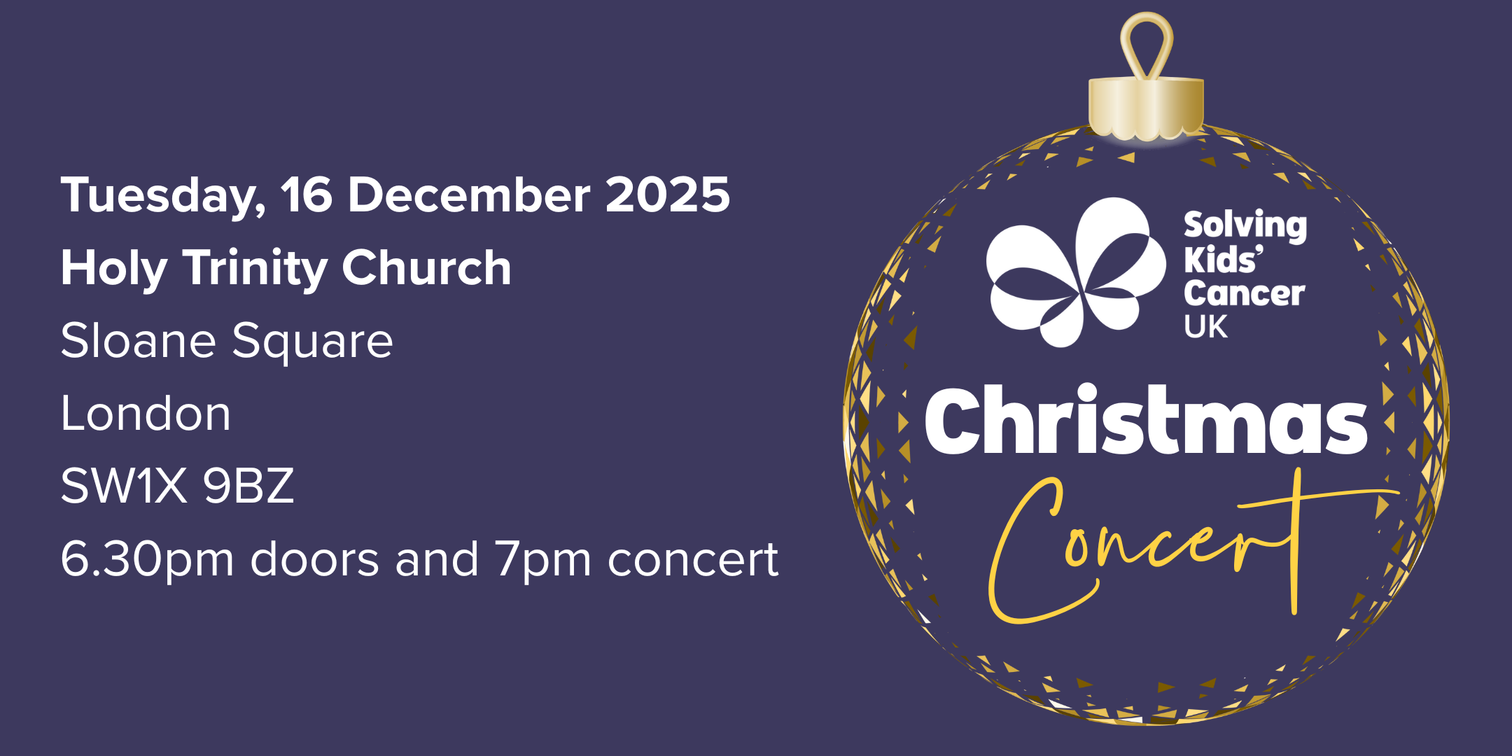 Solving Kids’ Cancer UK Christmas Concert - 7pm | Holy Trinity Sloane ...